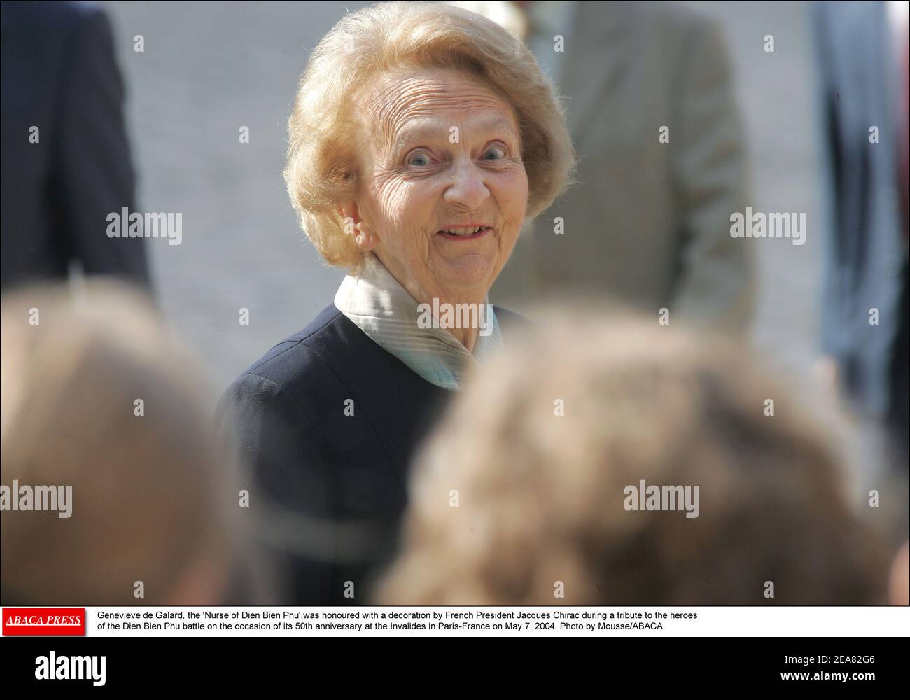 Genevieve de Galard, the 'Nurse of Dien Bien Phu',was honoured with a ...