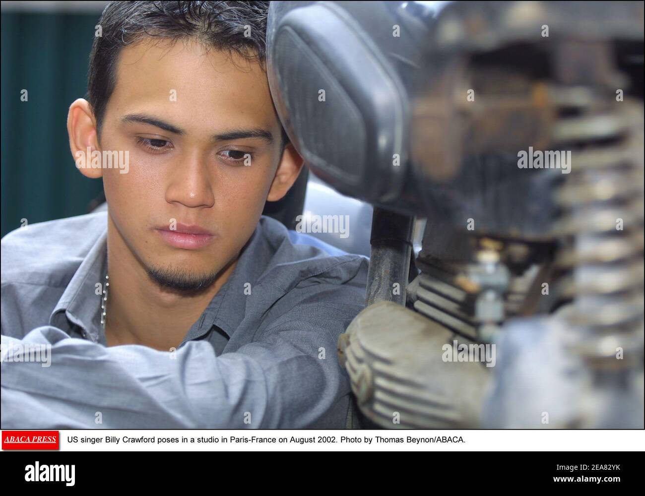 US singer Billy Crawford poses in a studio in Paris-France on August ...