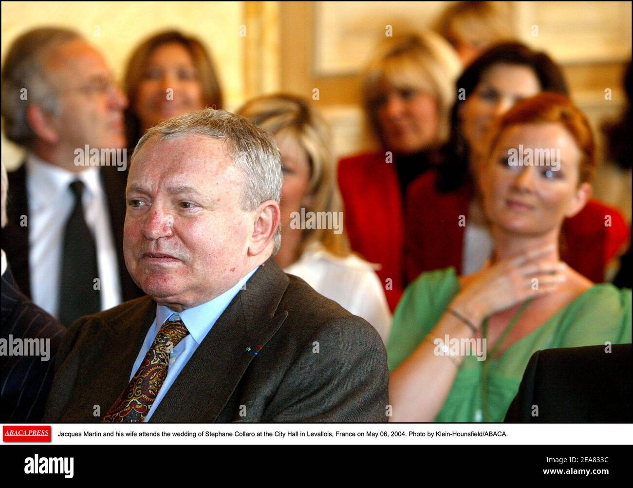 Jacques Martin and his wife attend the wedding of Stephane Collaro at ...