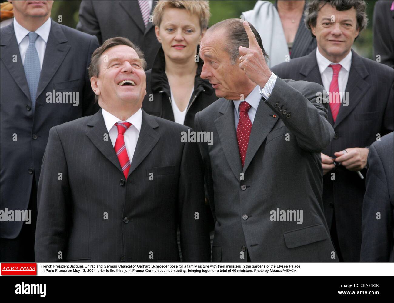 French President Jacques Chirac and German Chancellor Gerhard Schroeder ...