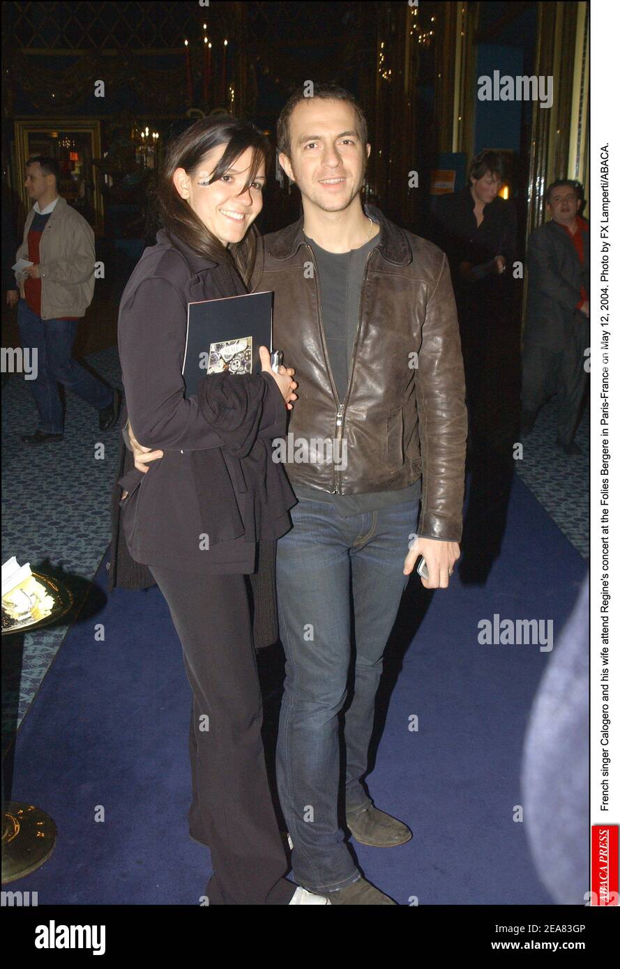 French singer Calogero and his wife attend Regine's concert at the ...