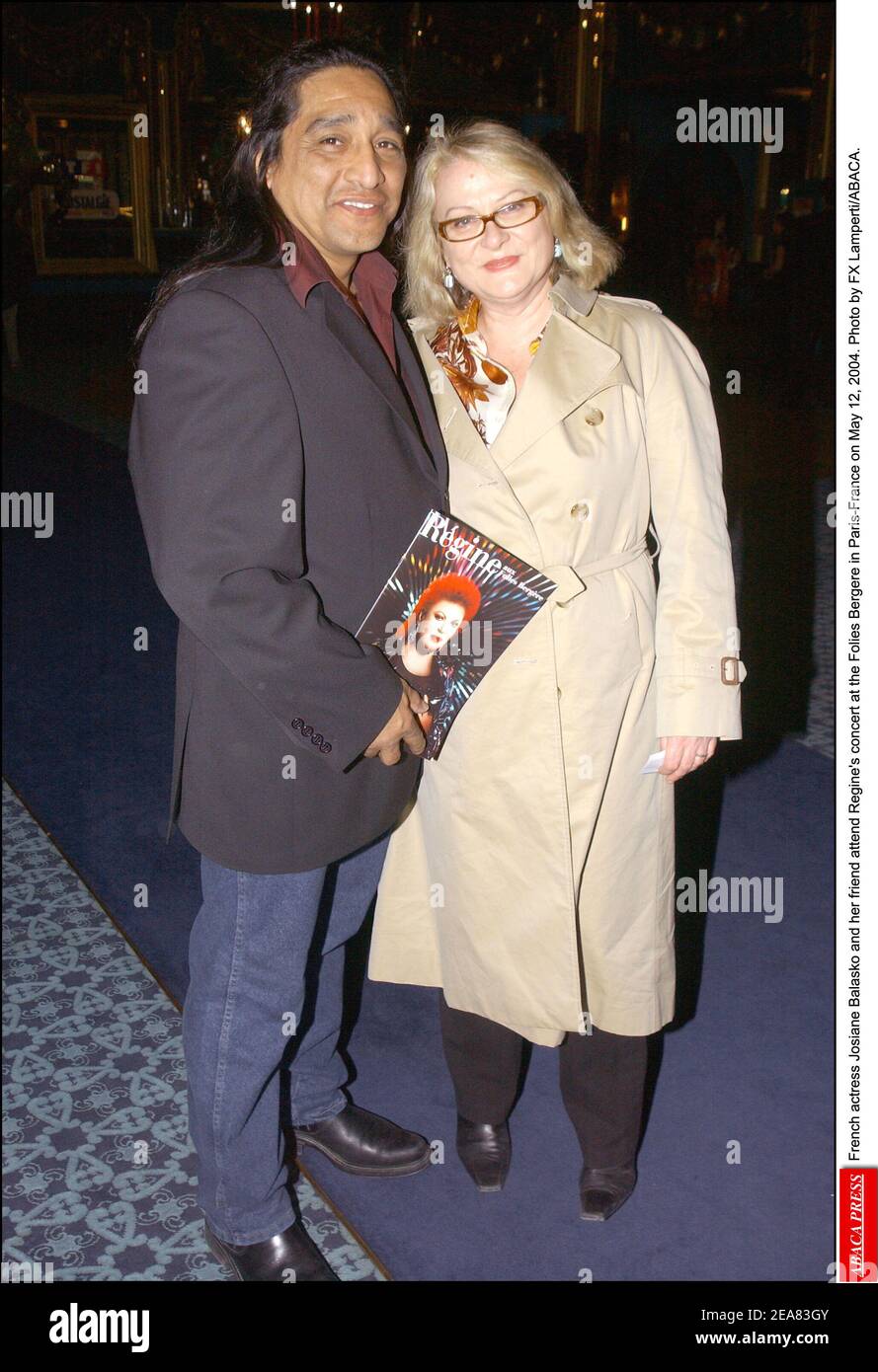 French actress Josiane Balasko and her boyfriend George Aguilar attend ...