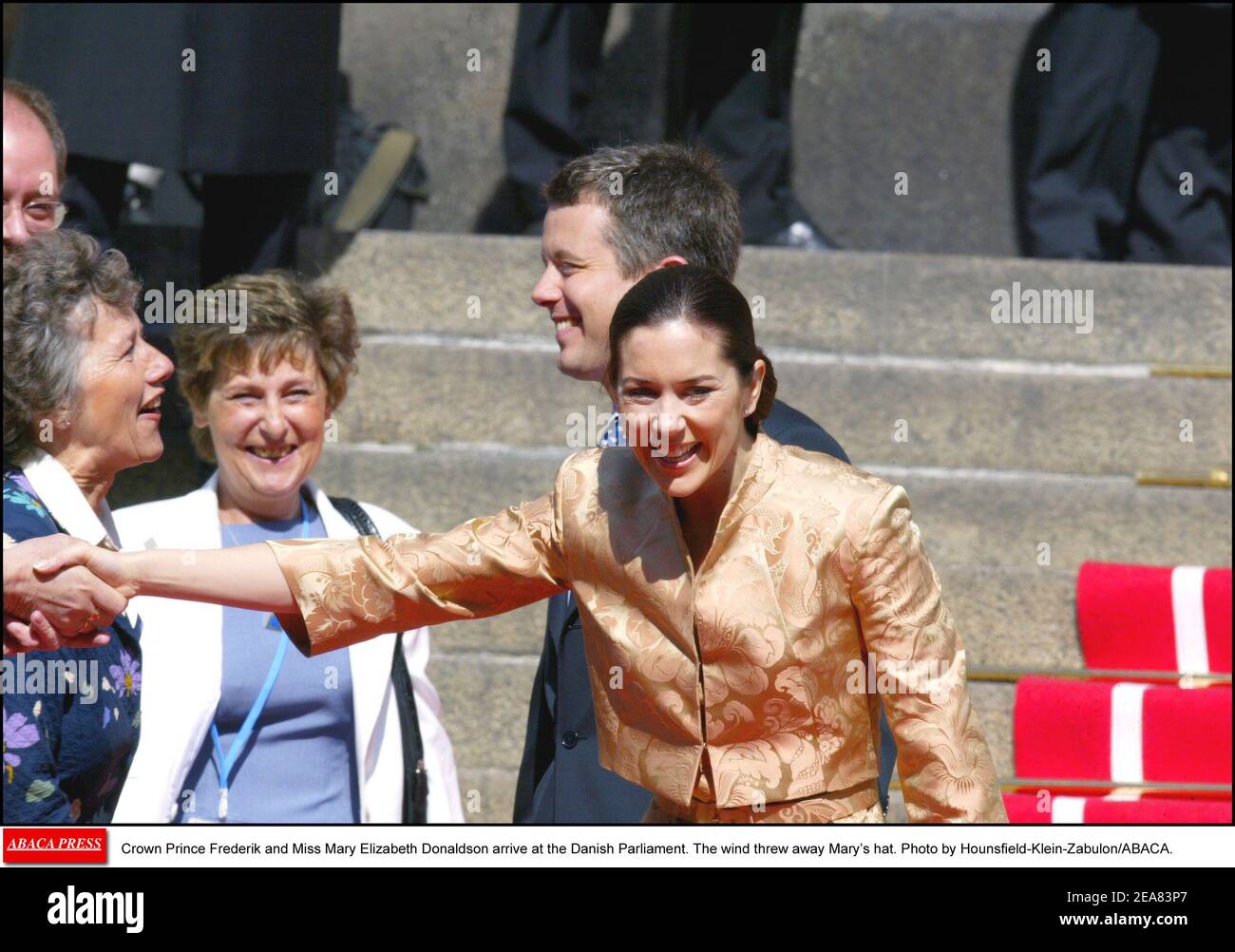 Crown Prince Frederik and Miss Mary Elizabeth Donaldson arrive at the ...
