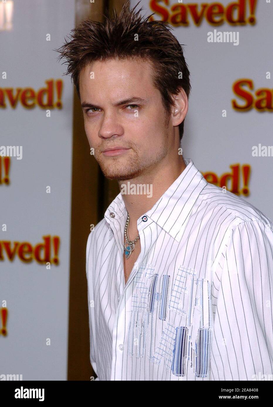 Shane West arrives at the Saved premiere, held at the Mann National ...