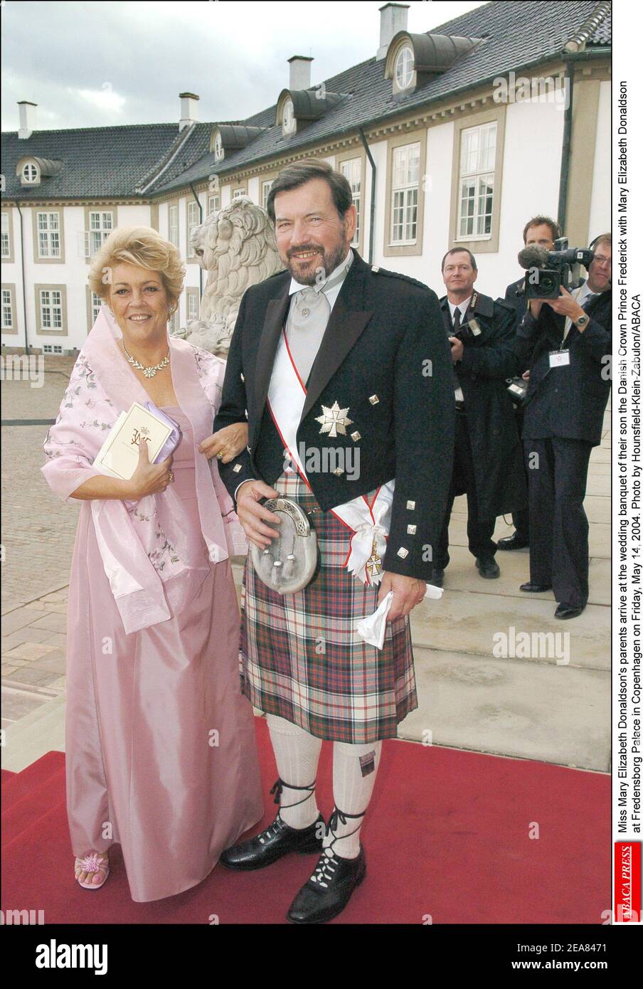 Miss Mary Elizabeth Donaldson's parents arrive at the wedding banquet ...