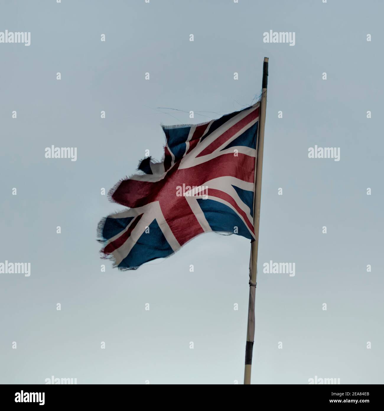 Union Jack Flying With Prode Stock Photo - Alamy