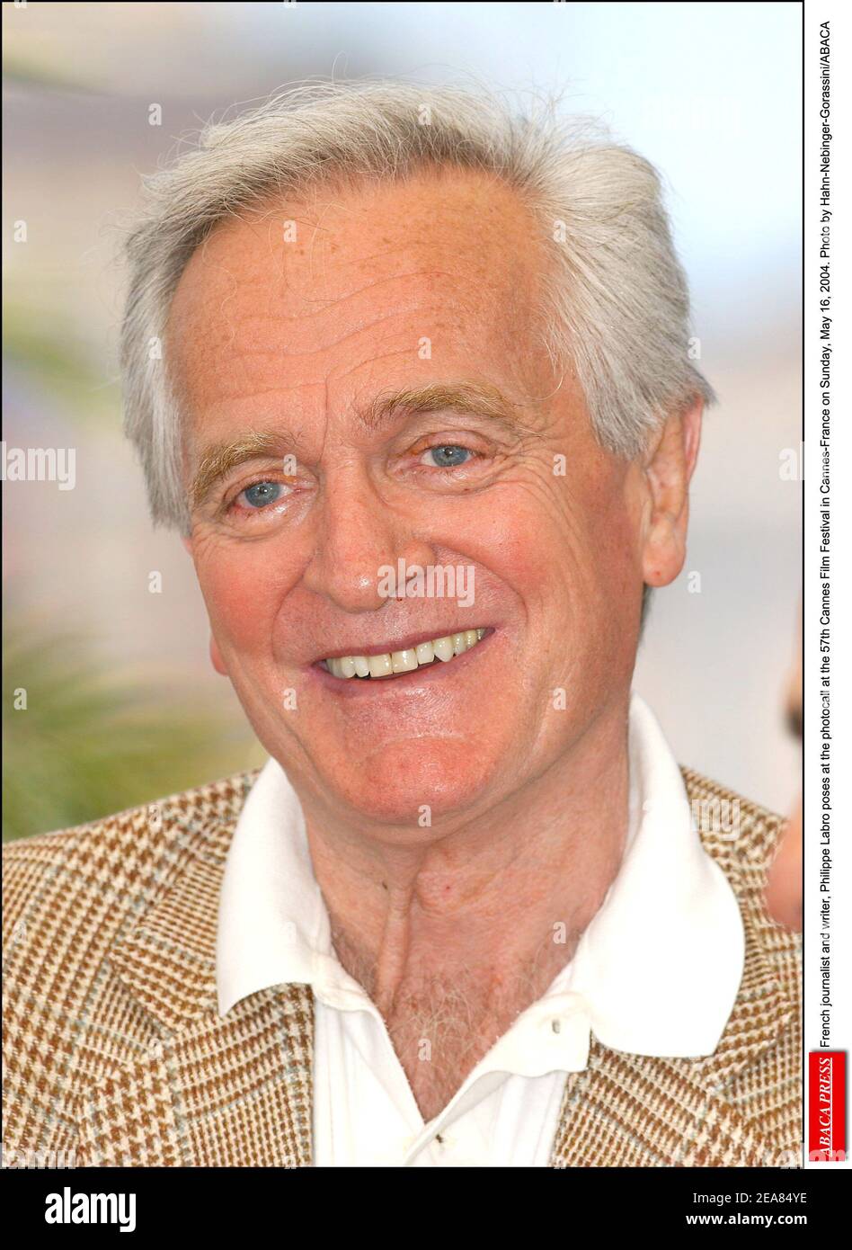 French journalist and writer, Philippe Labro poses at the photocall at ...