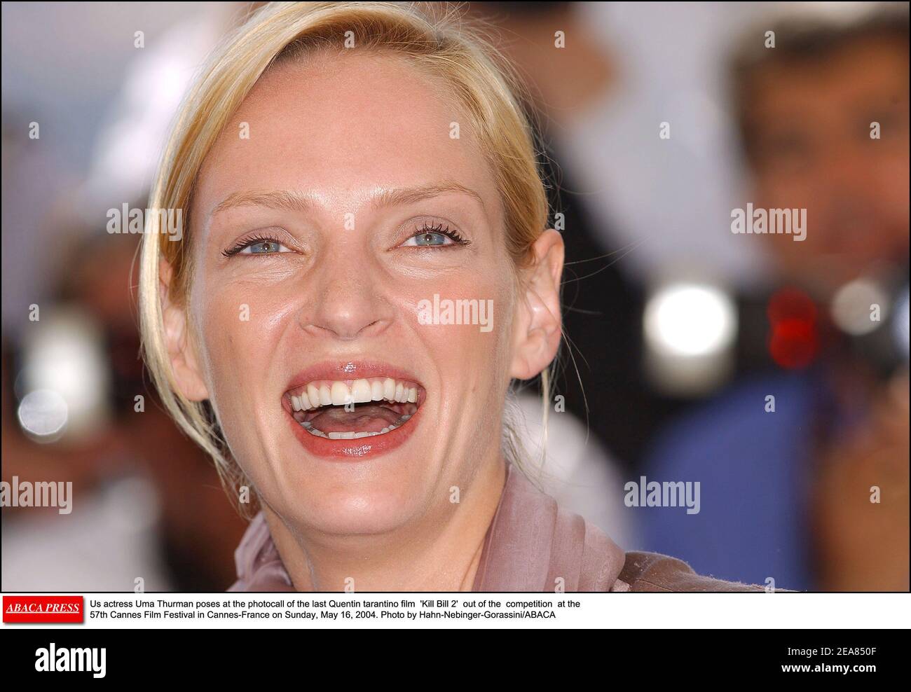 Us actress Uma Thurman poses at the photocall of the last Quentin ...