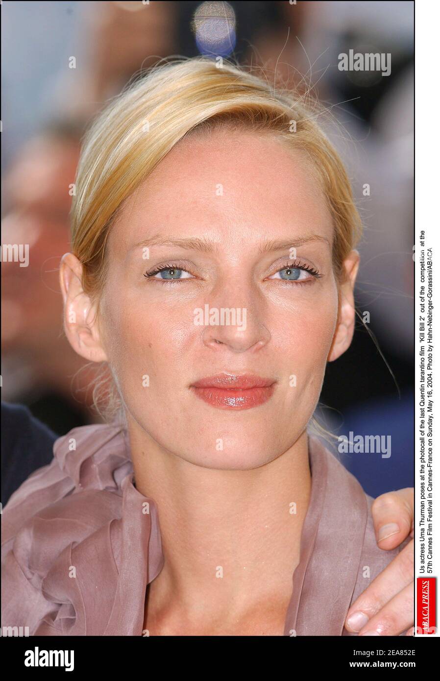 Us actress Uma Thurman poses at the photocall of the last Quentin ...