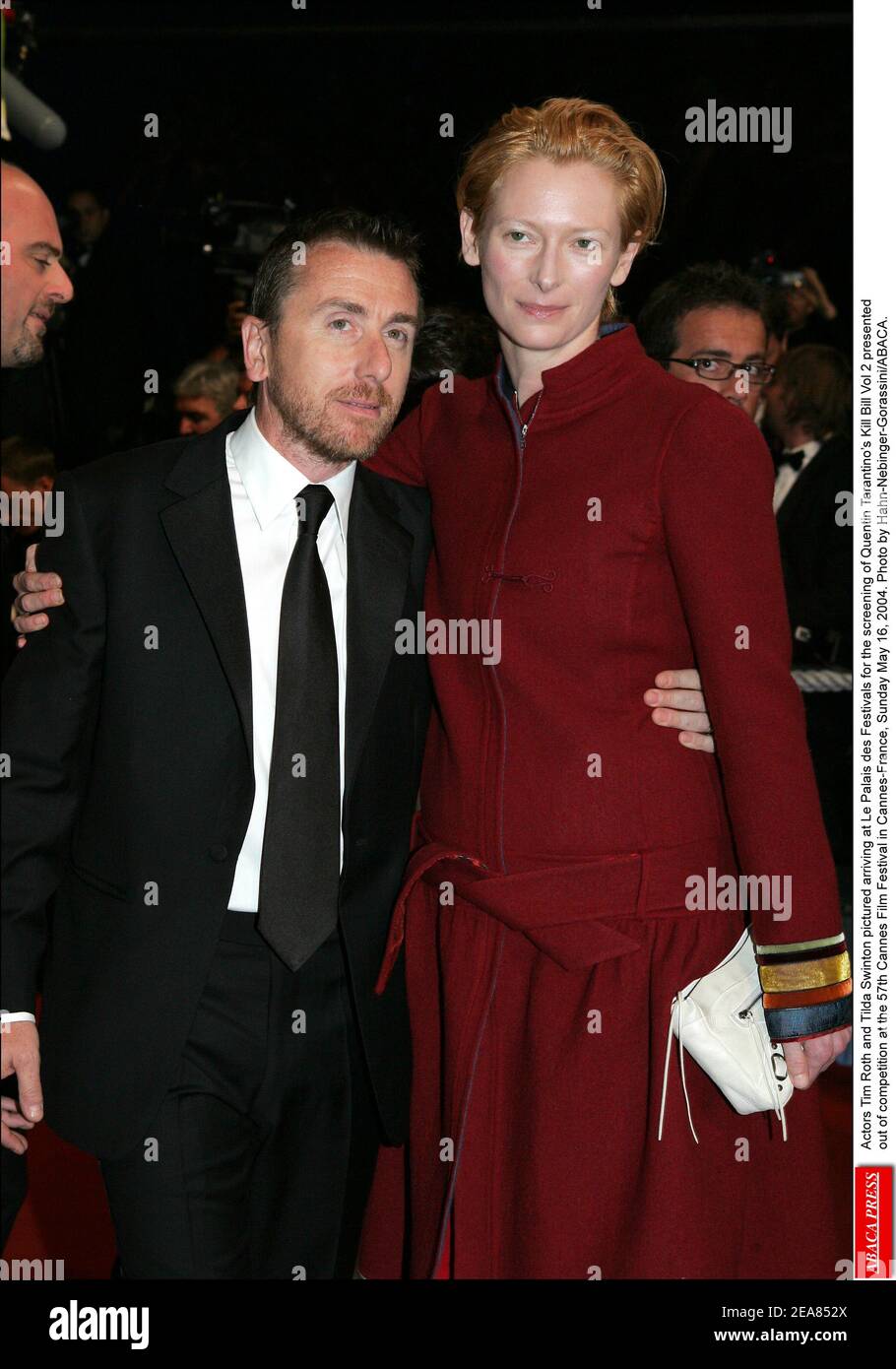 Actors Tim Roth and Tilda Swinton pictured arriving at Le Palais des ...