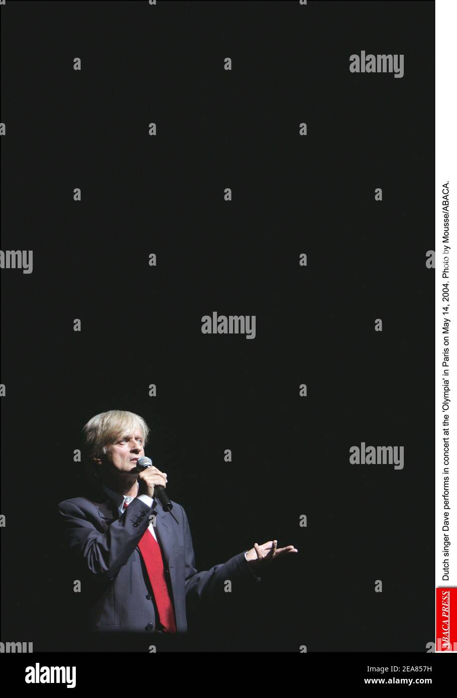 Dutch singer Dave performs in concert at the 'Olympia' in Paris on May ...