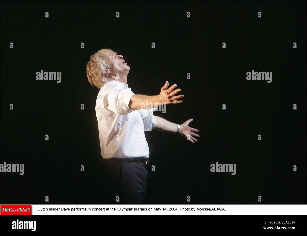 Dutch singer Dave performs in concert at the 'Olympia' in Paris on May ...