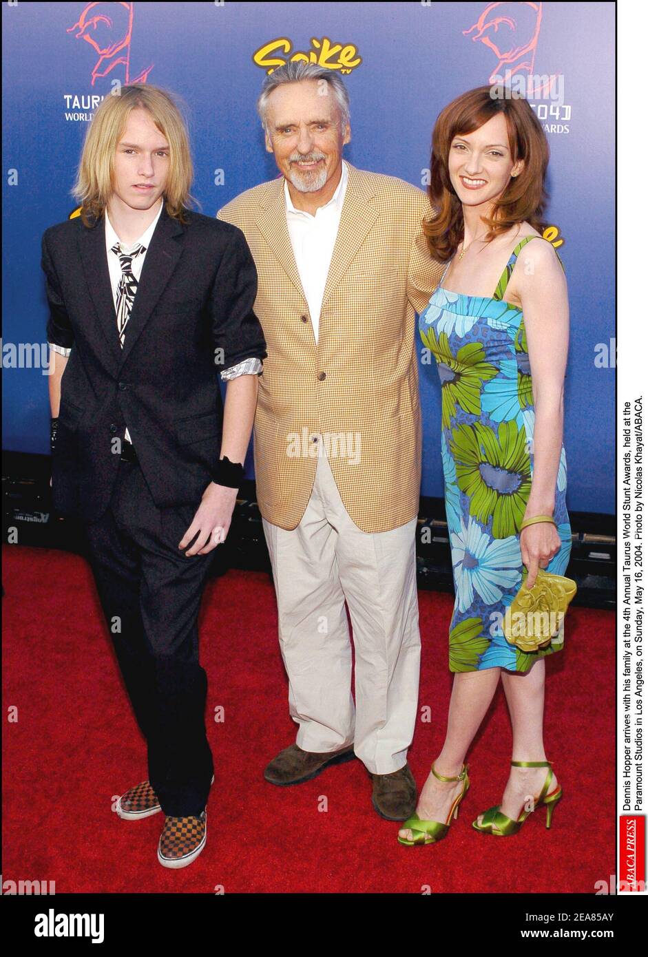 Dennis Hopper arrives with his family at the 4th Annual Taurus World ...
