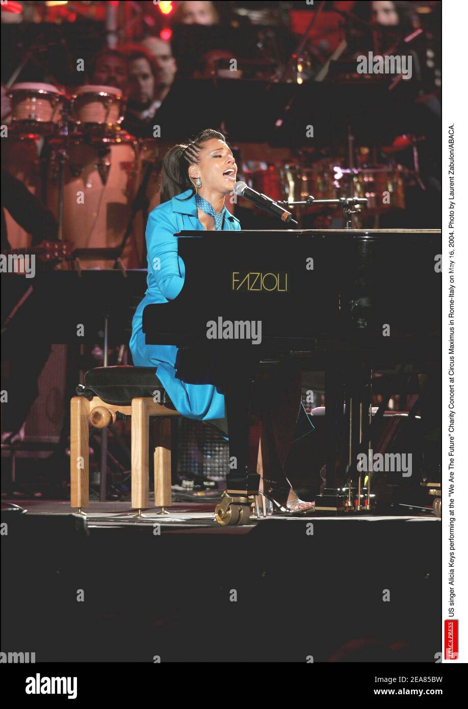 US singer Alicia Keys performing at the We Are The Future Charity ...