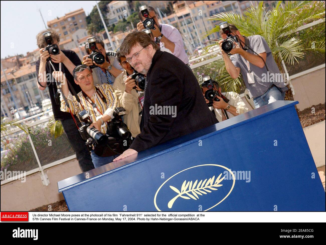 Us director Michael Moore poses at the photocall of his film ...