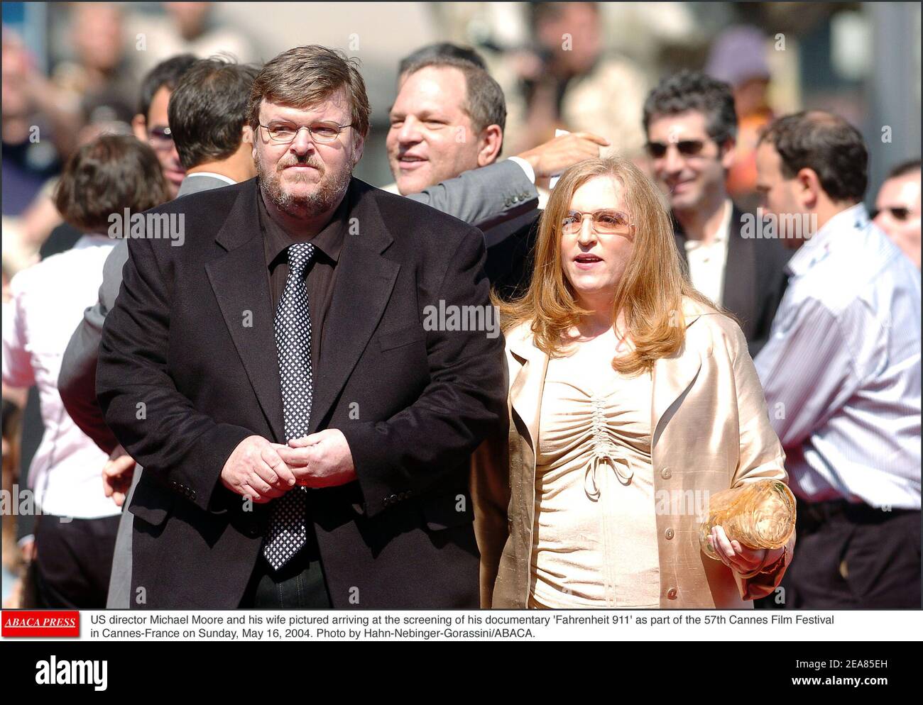 US director Michael Moore and his wife Kathleen Glynn pictured arriving ...