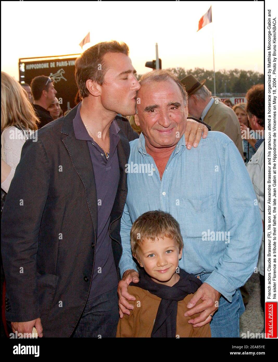 French actors Claude Brasseur (R), his son actor Alexandre Brasseur and ...