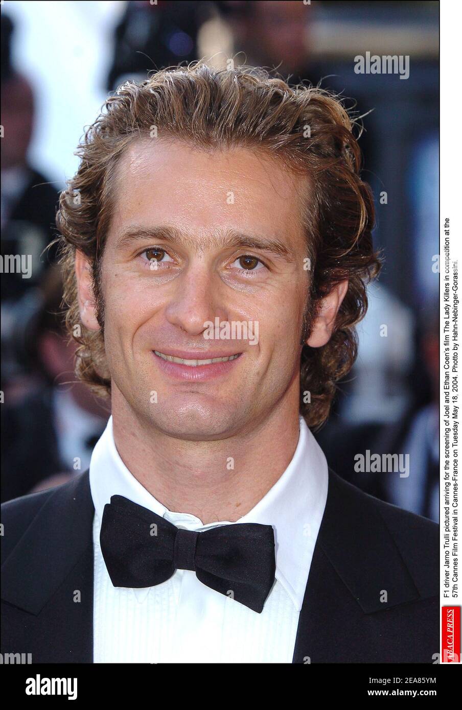F1 driver Jarno Trulli pictured arriving for the screening of Joel and ...
