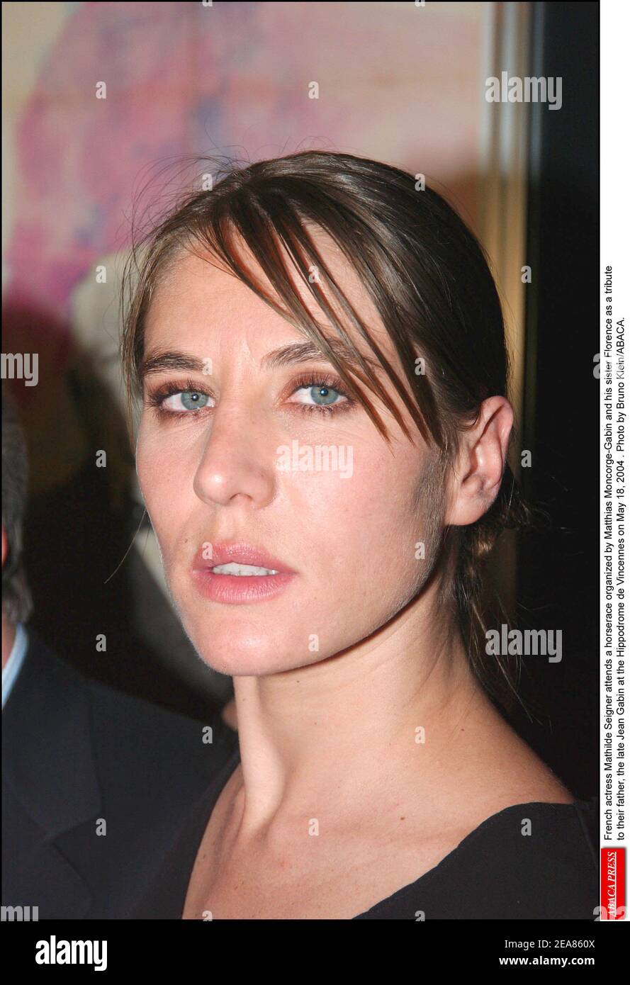 French actress Mathilde Seigner attends a horserace organized by ...