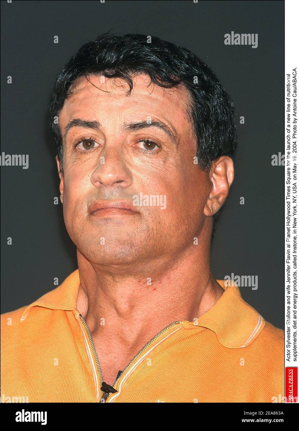 Actor Sylvester Stallone and wife Jennifer Flavin at Planet Hollywood ...