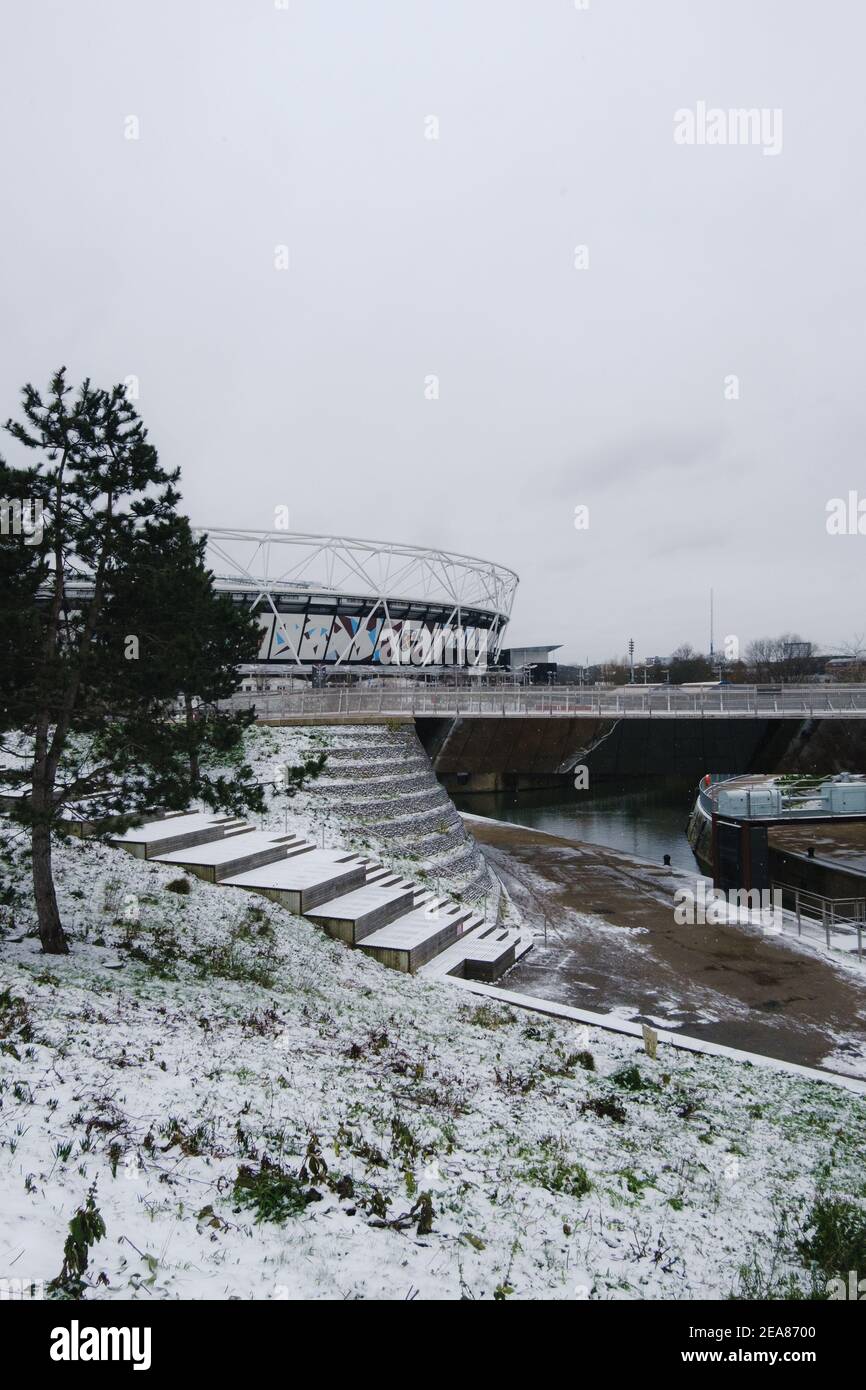 London, UK- February 2021 : London Stadium, Queen Elizabeth Olympic ...