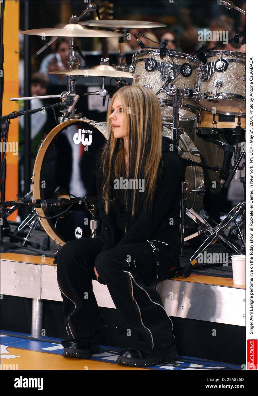 Singer Avril Lavigne performs live on the Today show, at Rockefeller ...