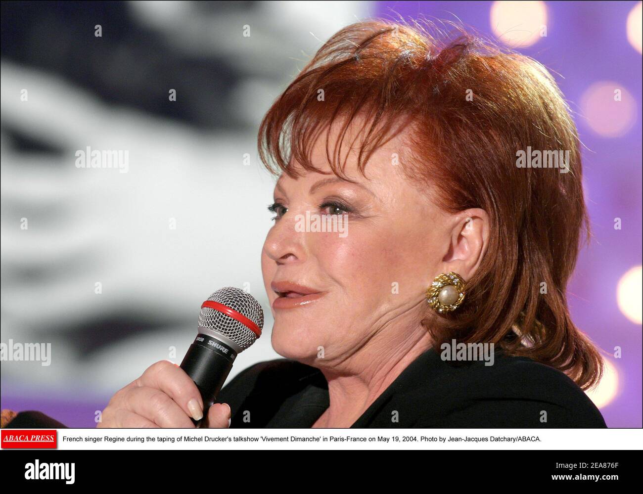 French singer Regine during the taping of Michel Drucker's talkshow ...