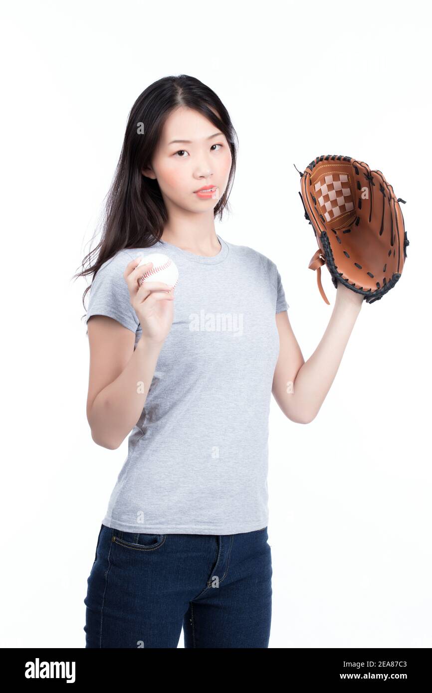 Female japanese baseball player hi-res stock photography and images - Alamy