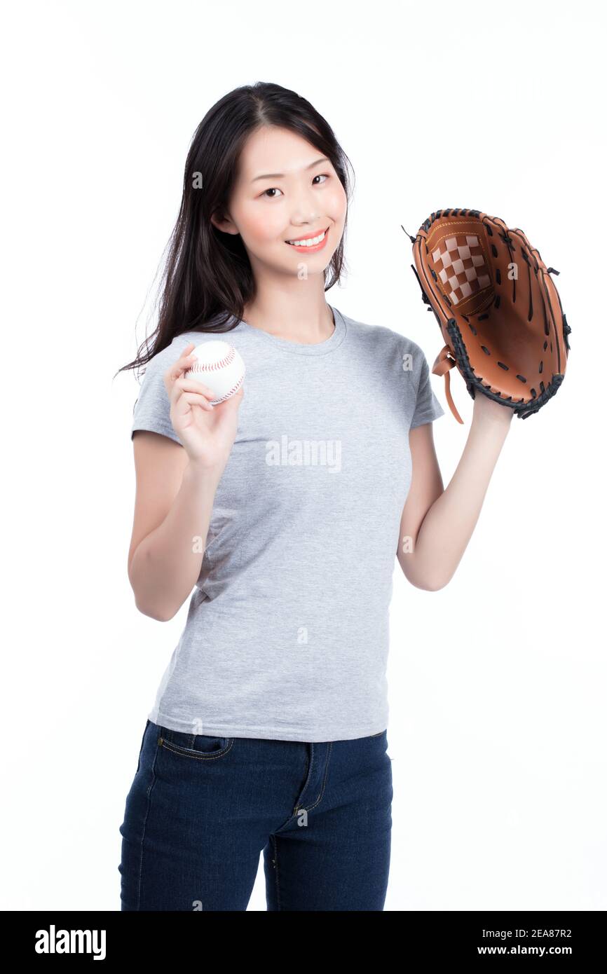 Female japanese baseball player hi-res stock photography and images - Alamy