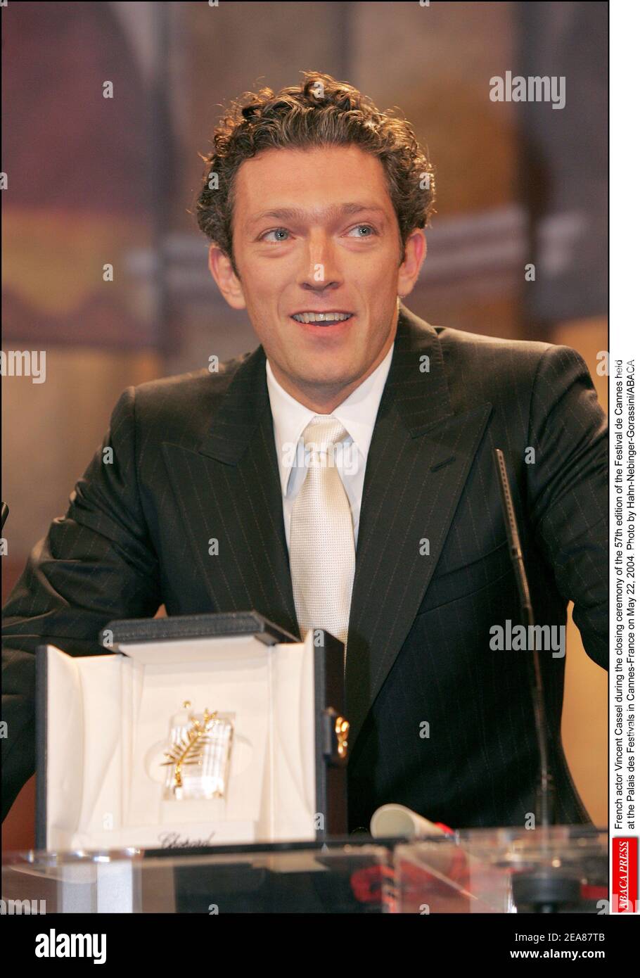 French actor Vincent Cassel during the closing ceremony of the 57th ...