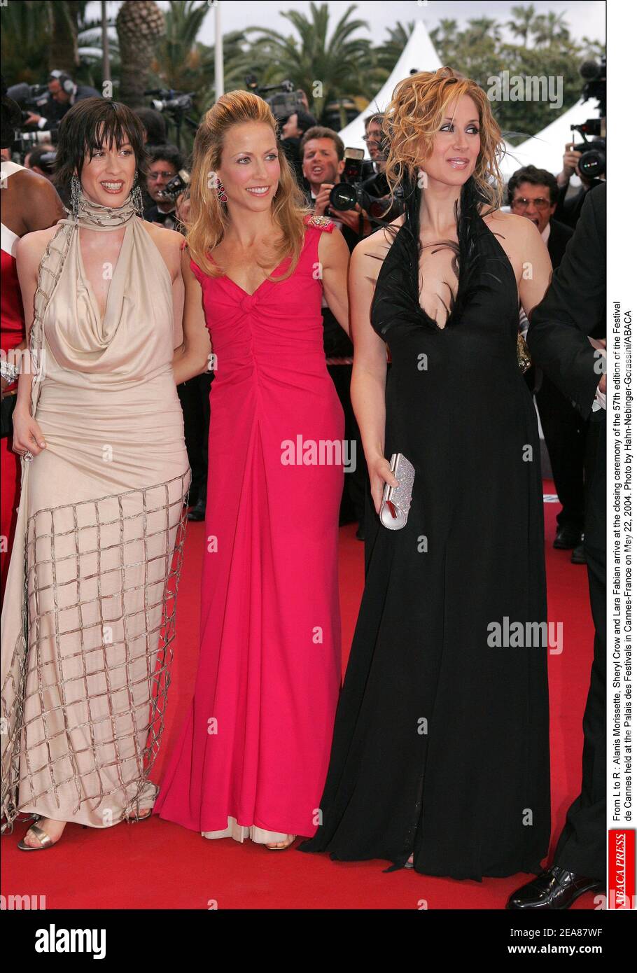 From L to R : Alanis Morissette, Sheryl Crow and Lara Fabian arrive at ...