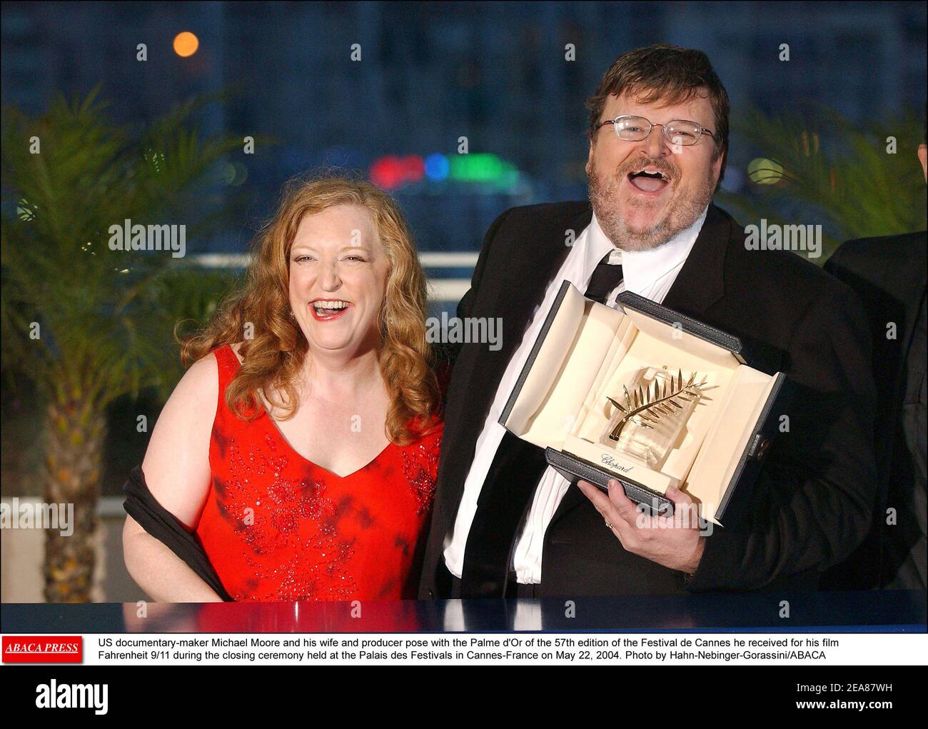 US documentary-maker Michael Moore and his wife and producer Kathleen ...