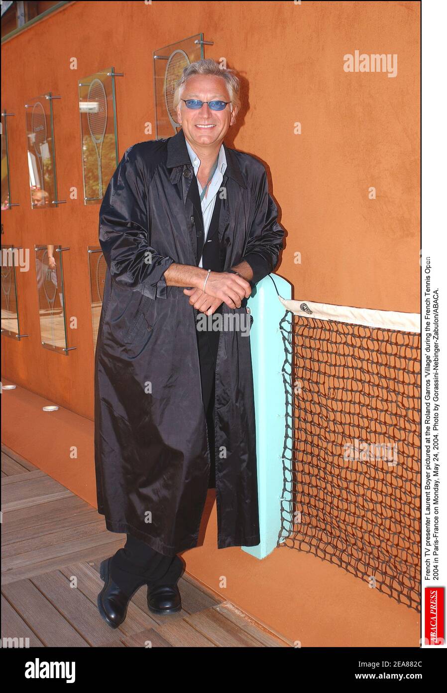 French TV presenter Laurent Boyer pictured at the Roland Garros ...