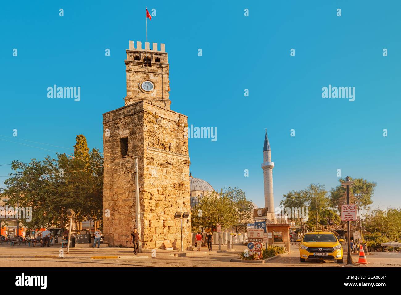 03 September 2020, Antalya, Turkey: Old town Kaleici panoramic view ...