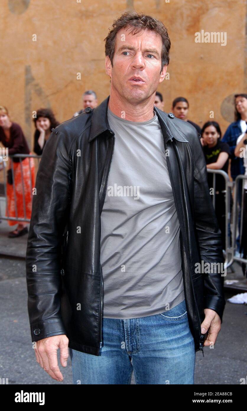 Actor Dennis Quaid arrives at the Ed Sullivan theater for his guest ...