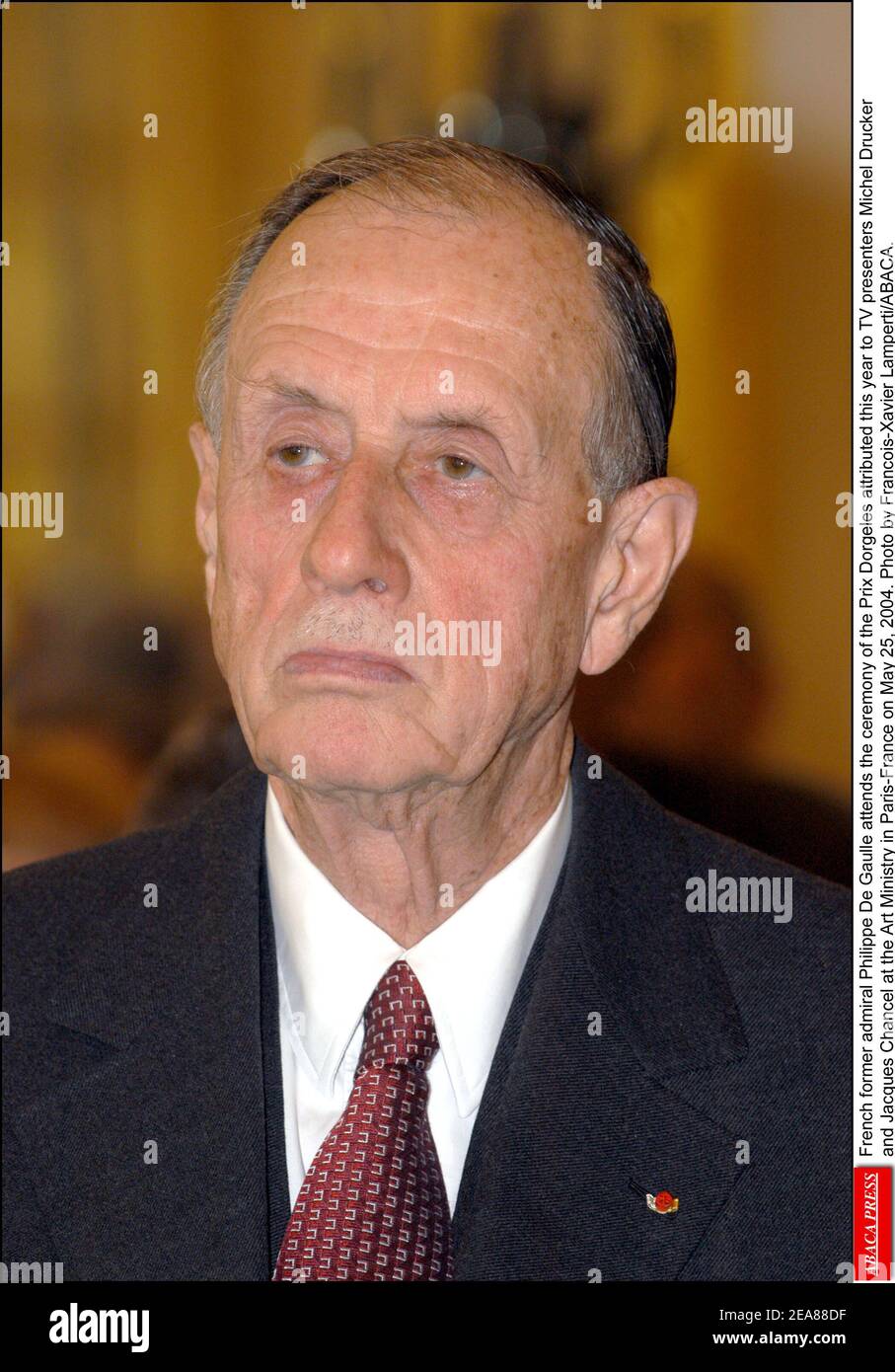 French former admiral Philippe De Gaulle attends the ceremony of the ...