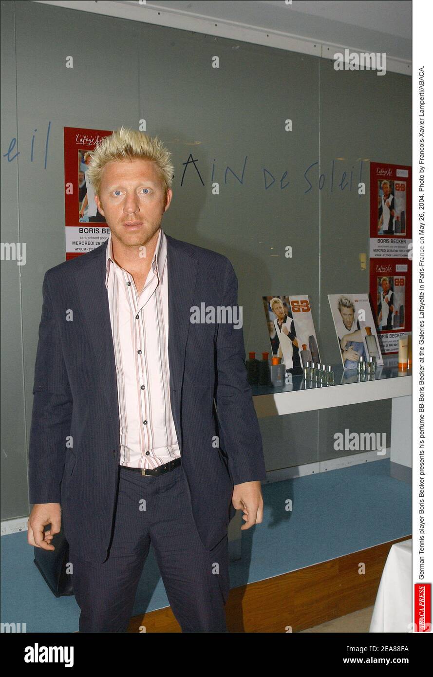 German Tennis player Boris Becker presents his perfume BB-Boris Becker ...