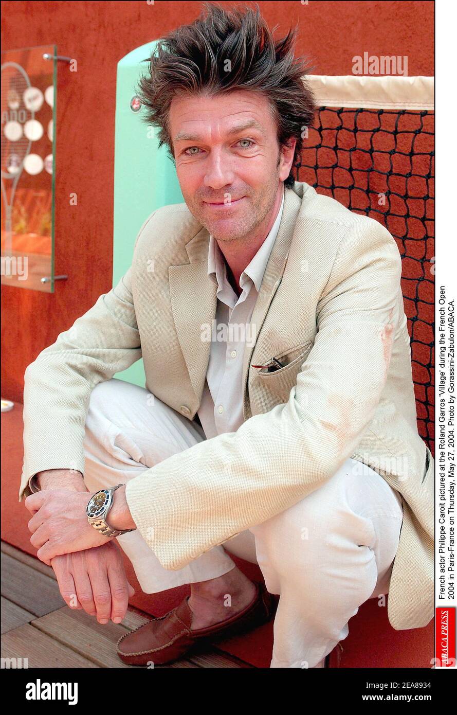 French actor Philippe Caroit pictured at the Roland Garros 'Village ...
