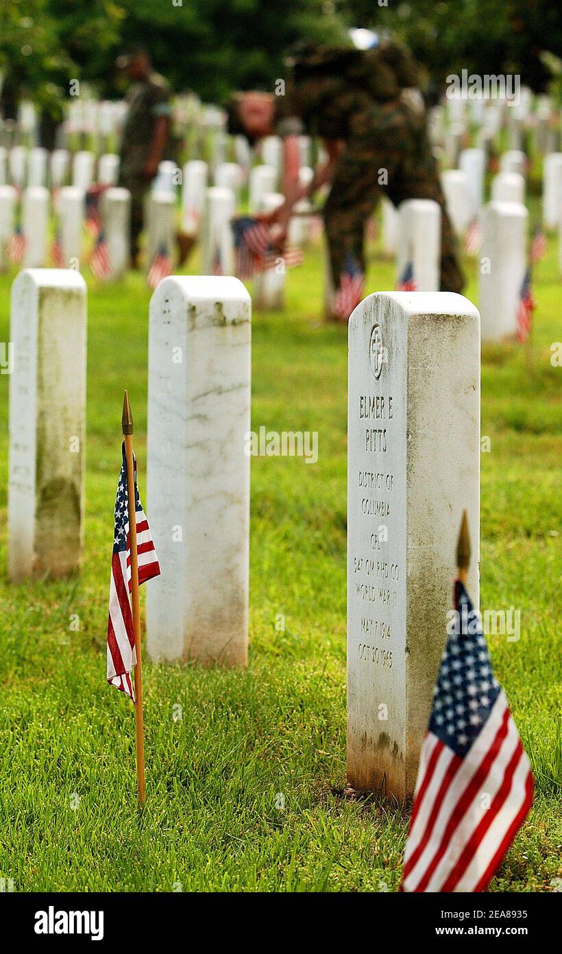 Arlington, VA May 27 2004. Flag In event at Arlington National Cemetery ...