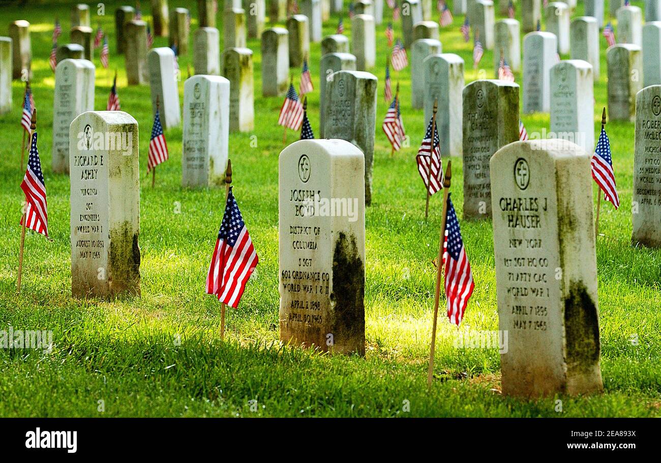 Arlington, VA May 27 2004. Flag In event at Arlington National Cemetery ...
