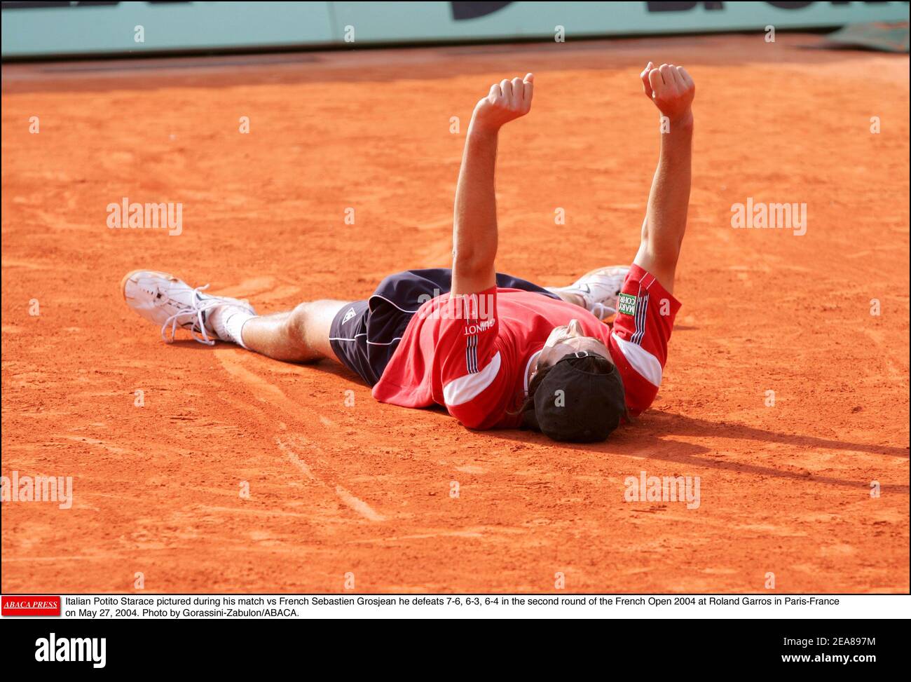 Italian Potito Starace pictured during his match vs French Sebastien ...