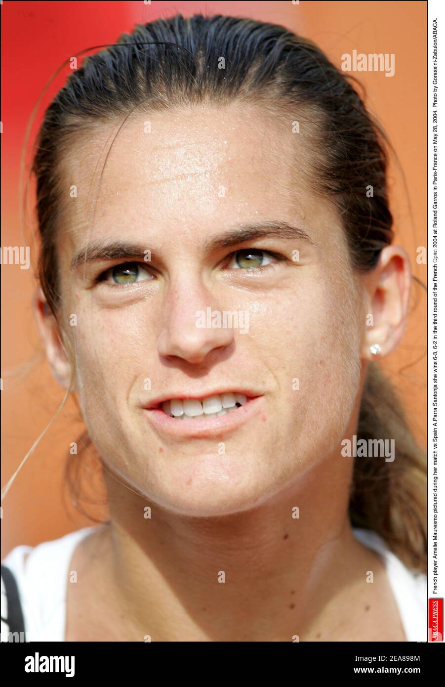 French player Amelie Mauresmo pictured during her match vs Spain A ...