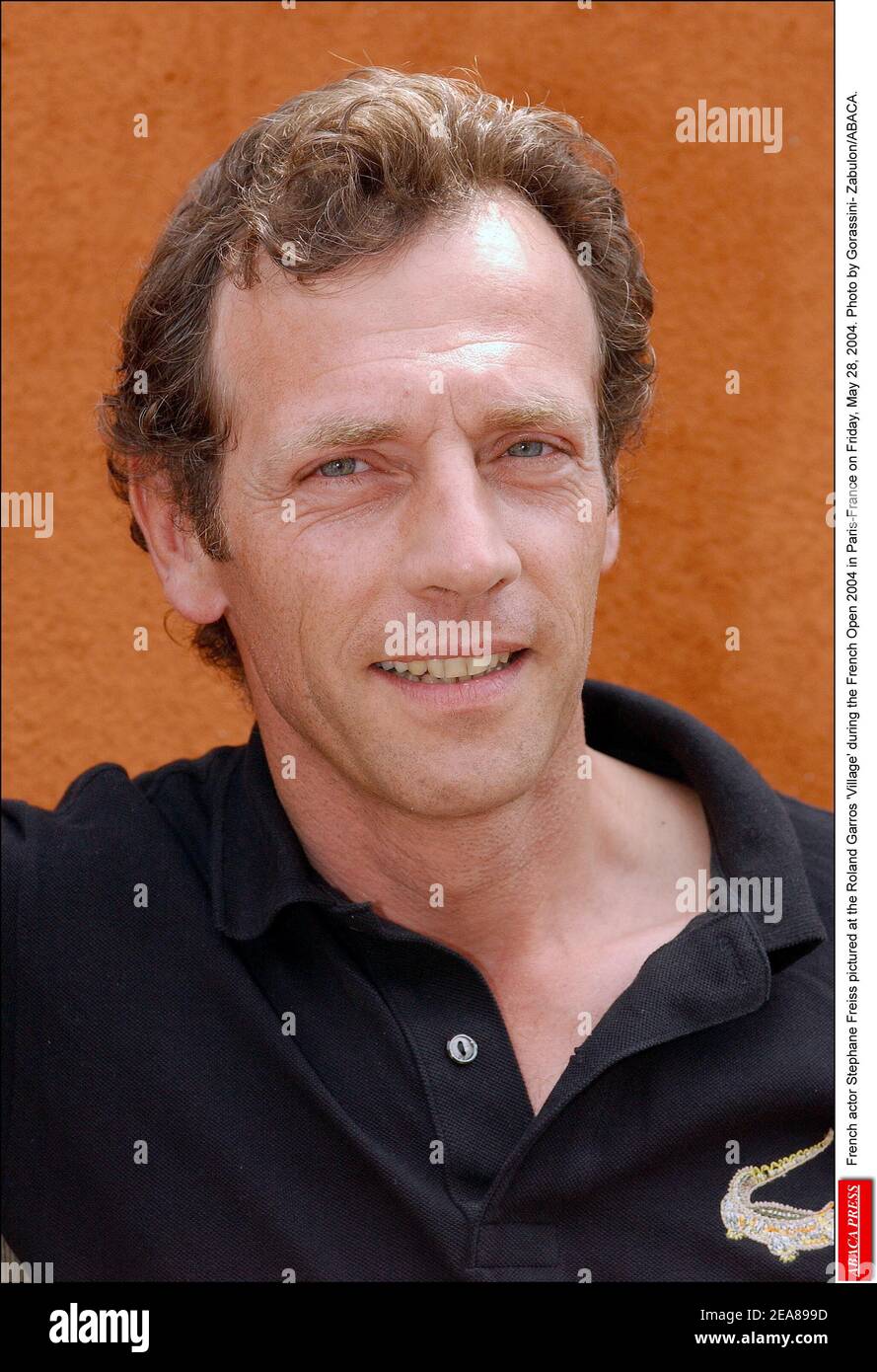 French actor Stephane Freiss pictured at the Roland Garros 'Village ...