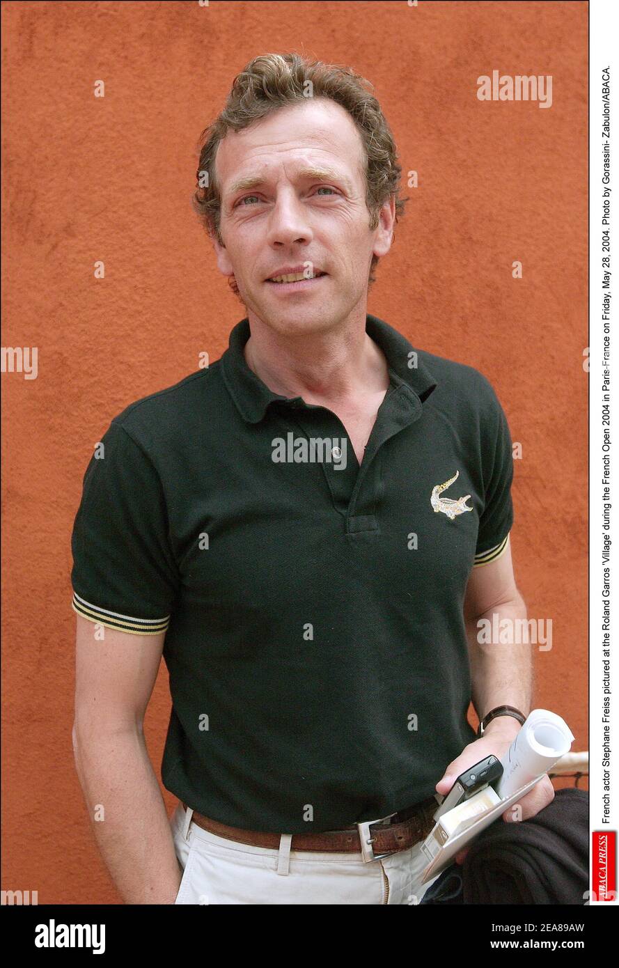 French actor Stephane Freiss pictured at the Roland Garros 'Village ...