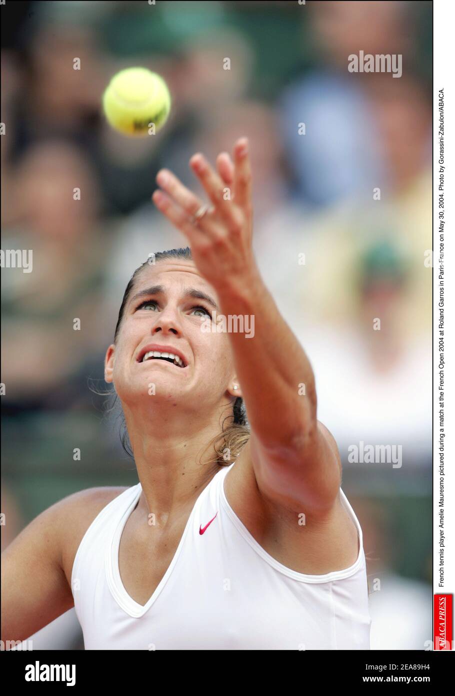 French tennis player Amelie Mauresmo pictured during a match at the ...