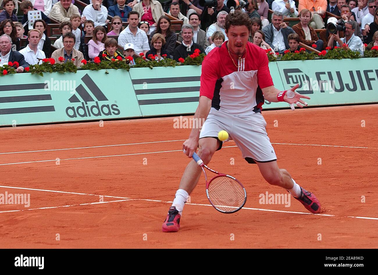 Russian tennis player Marat Safin pictured during a match of the French ...