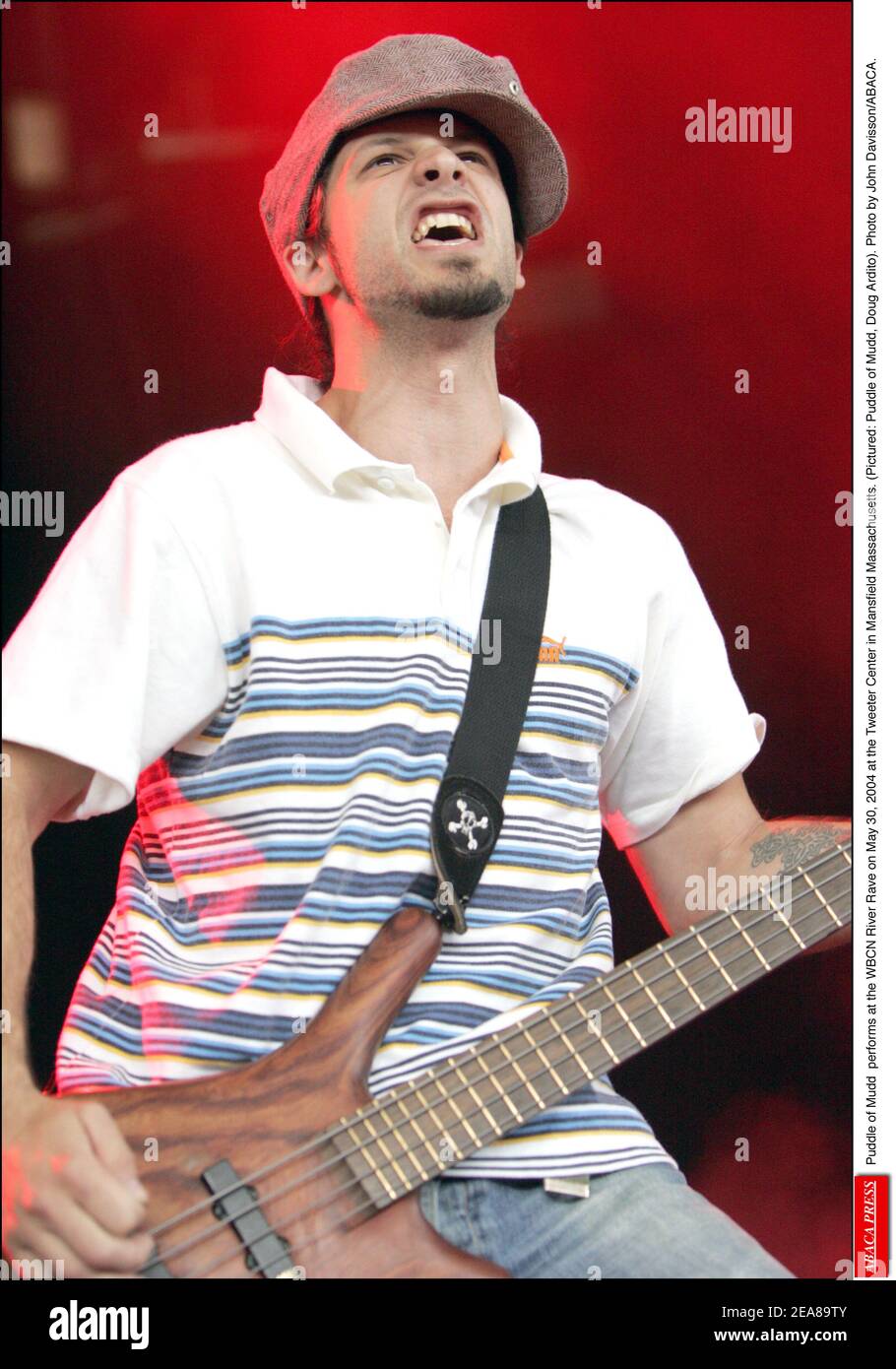 Puddle of Mudd performs at the WBCN River Rave on May 30, 2004 at the ...