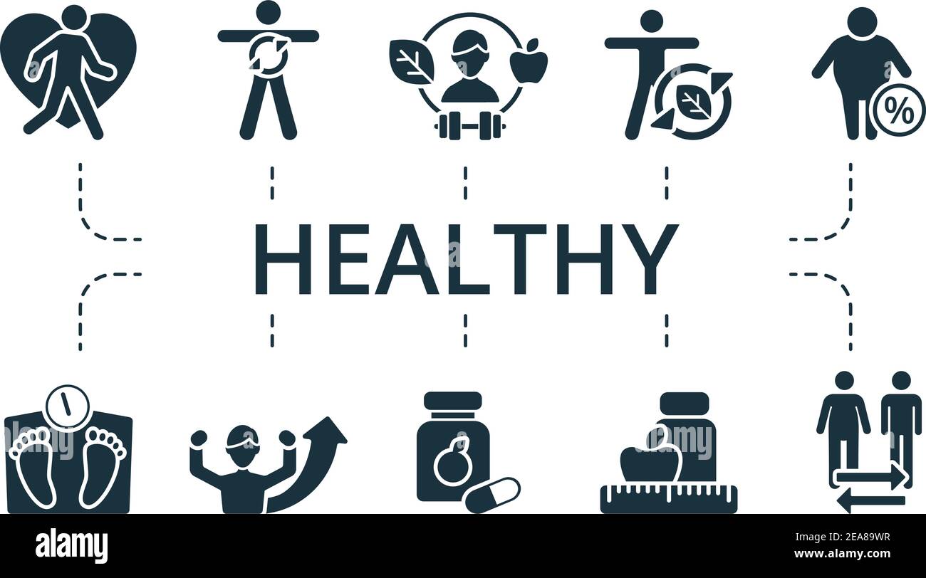 Healthy icon set. Collection contain pack of pixel perfect creative ...