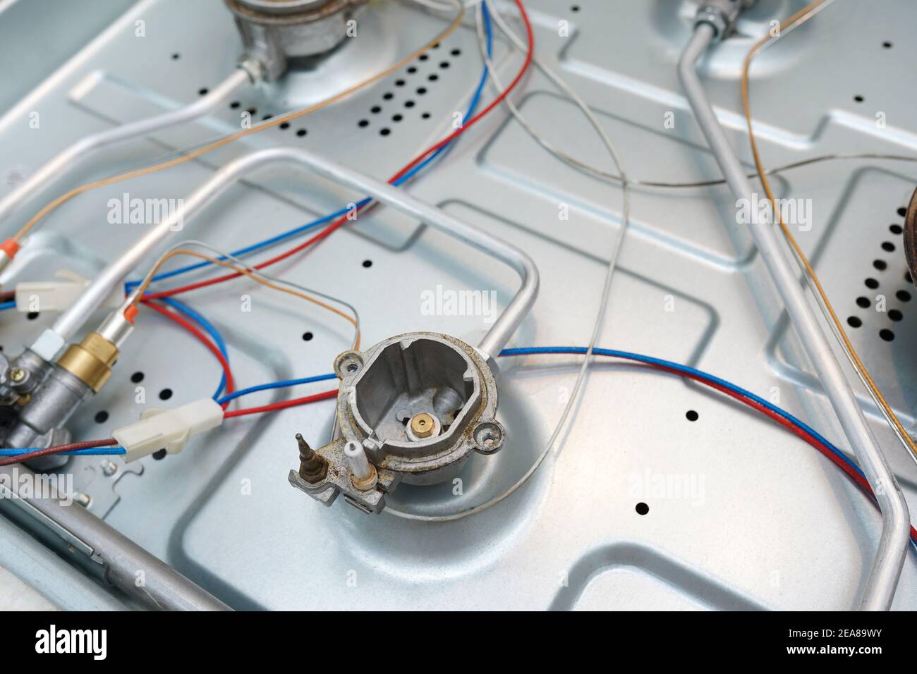 oven repair at home on the kitchen Stock Photo - Alamy