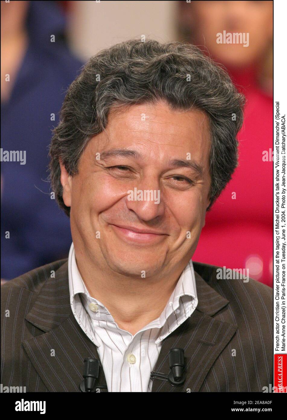 French actor Christian Clavier pictured at the taping of Michel Drucker ...
